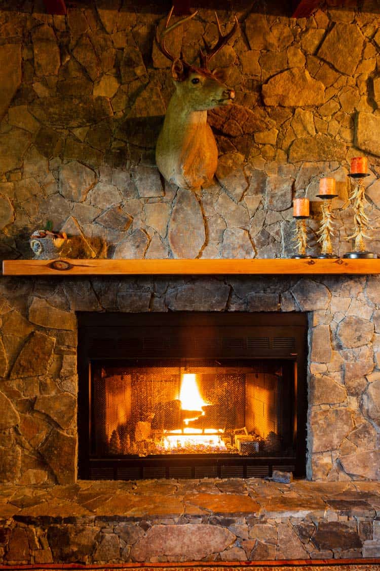 Old Cobblestone Fireplace